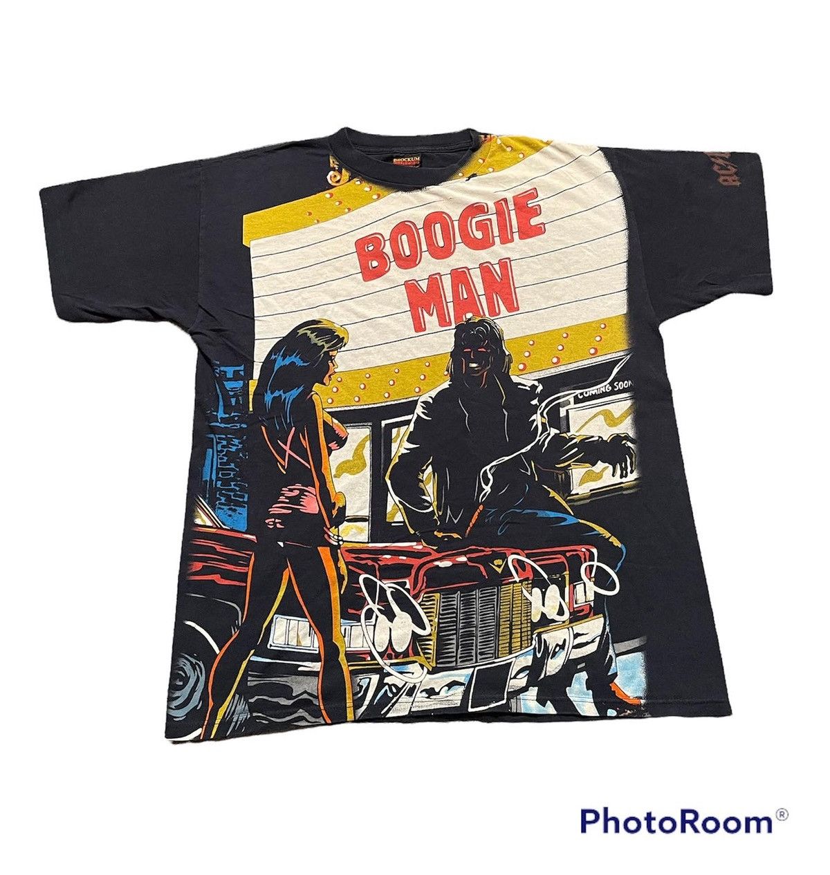 Vintage Vintage 90s 95 ACDC Boogie Man Shirt Brockum AOP Large L | Grailed