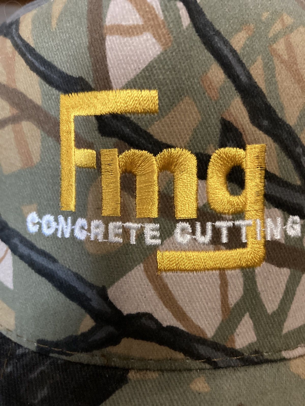 Snap Back Fmg Concrete Cutting Trucker Camo Snapback Vintage hat cap 🔥 ...