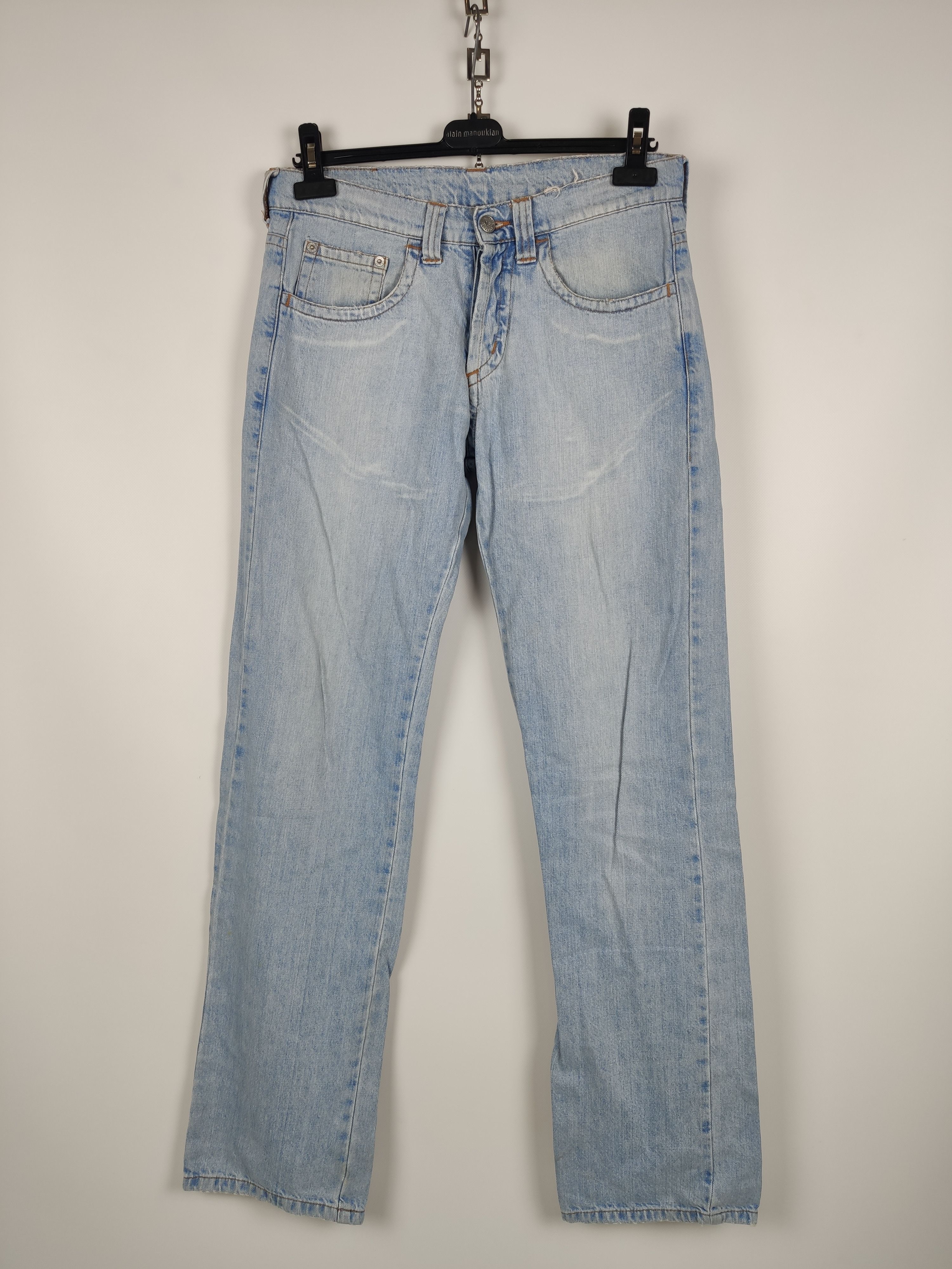 Distressed Denim × Iceberg × Vintage Ice Jeans Light Blue Denim Jeans ...