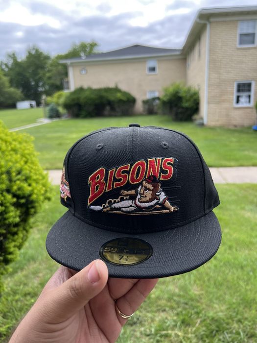 New Era Buffalo Bisons “Sliding Bison” Size 7 1/4 Red Uv | Grailed
