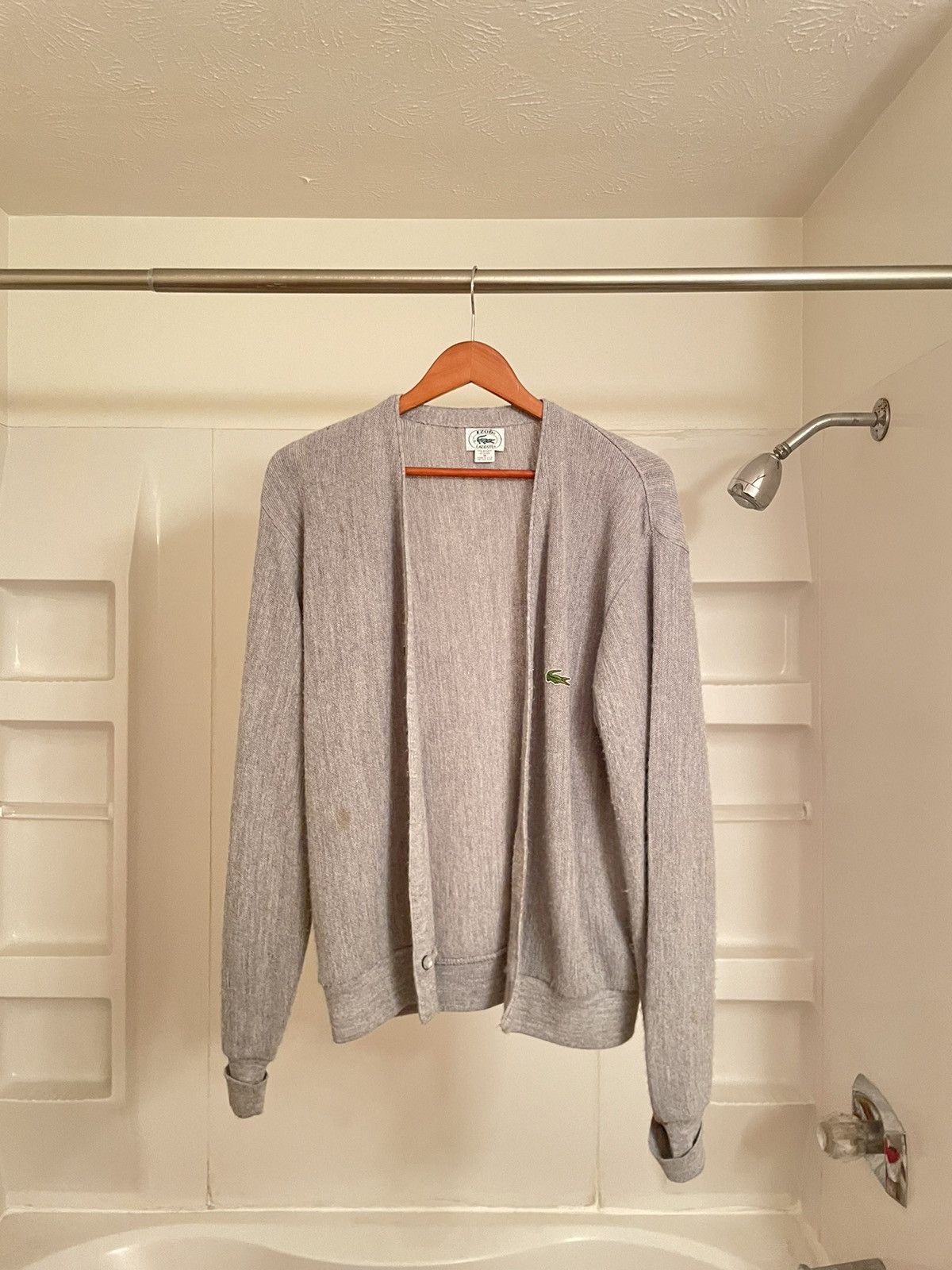 Lacoste × Vintage Vintage izod Lacoste acrylic cardigan | Grailed