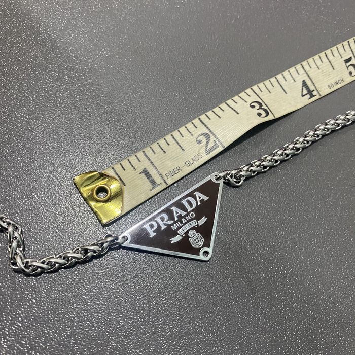Custom PRADA Triangle Snake Bone Necklace Repurposed Pendant | Grailed