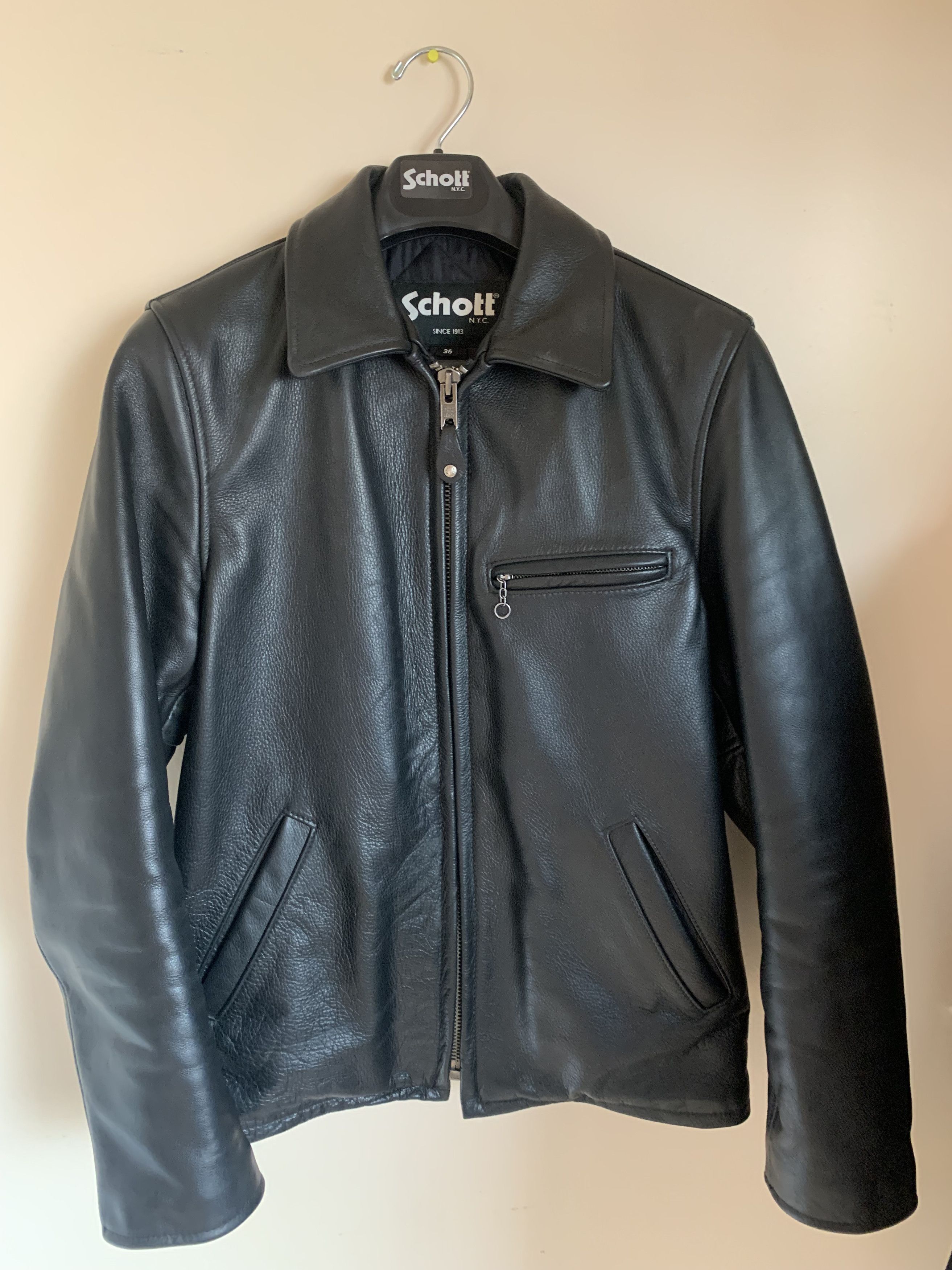 Schott Casual Weekend Pebbled Cowhide Leather Jacket | Grailed