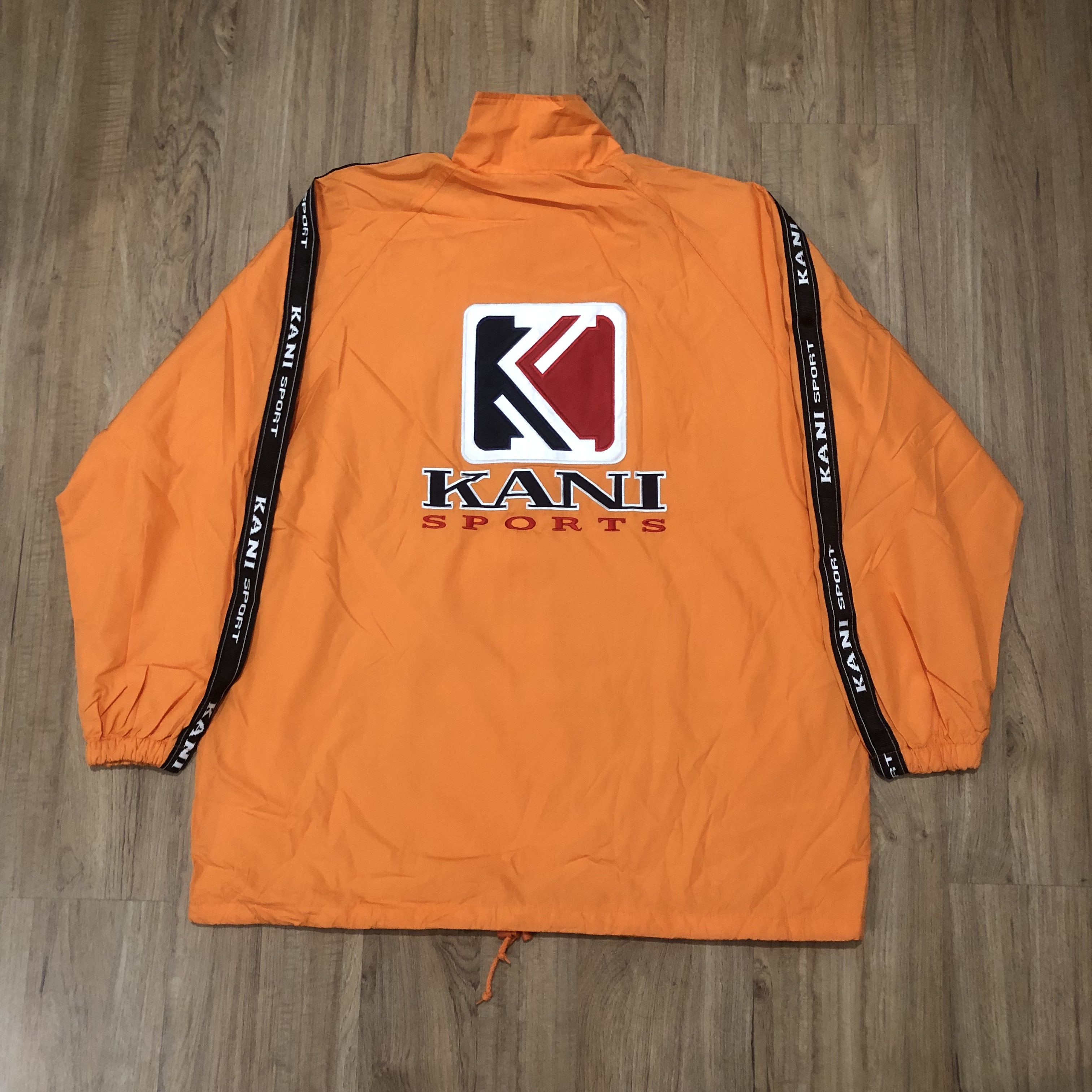 Karl Kani × Vintage 90s Kani Sports Orange Windbreaker Jacket Hip Hop ...