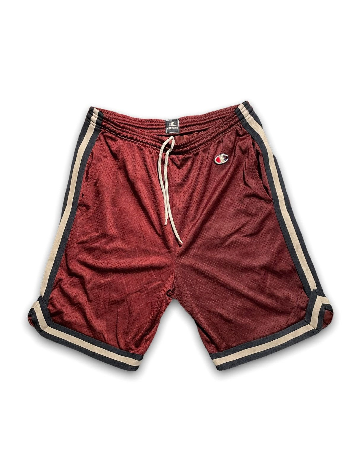 Champion × Vintage Champion maroon VTG basketball style shorts | Grailed
