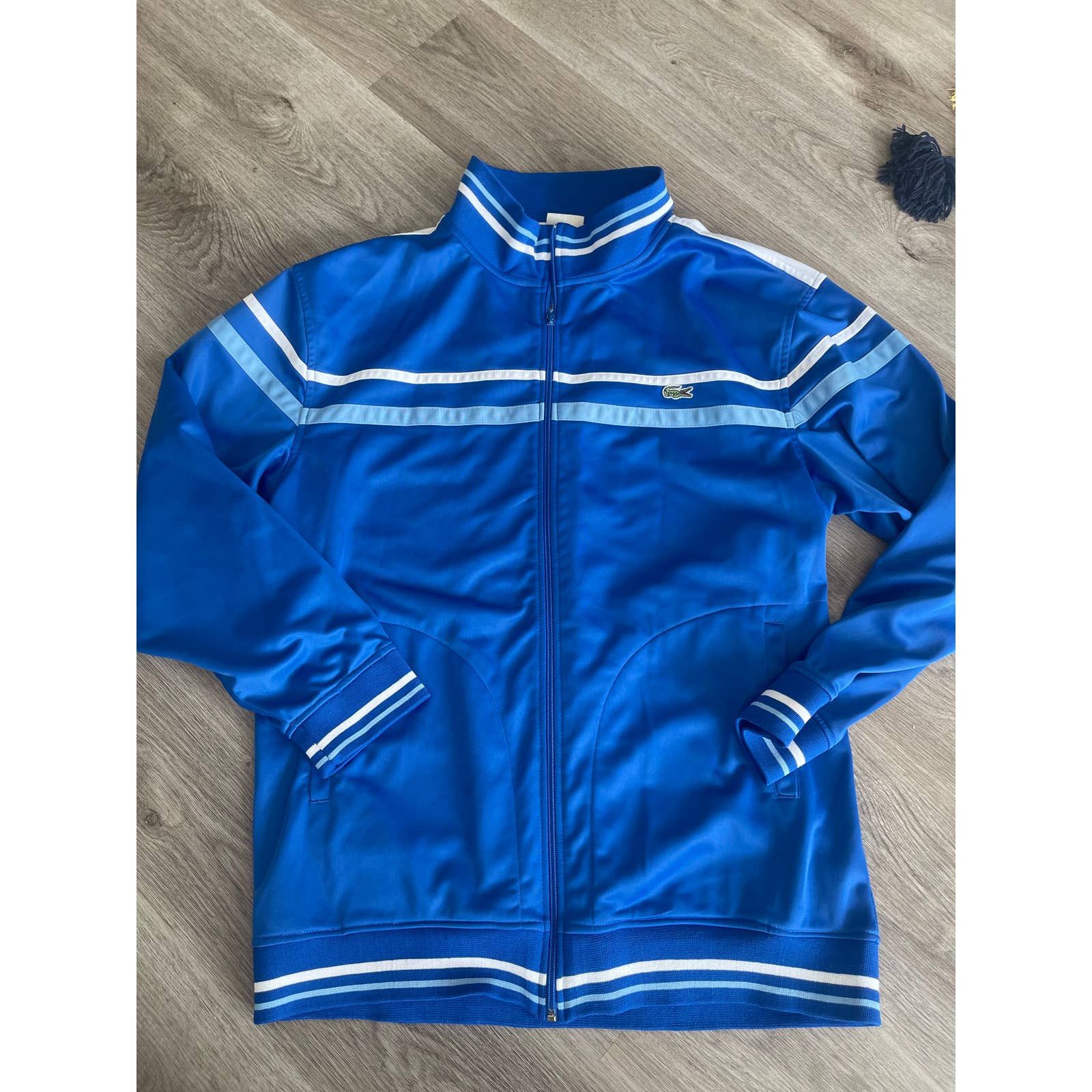 Lacoste Lacoste Blue and White Track Jacket XL | Grailed