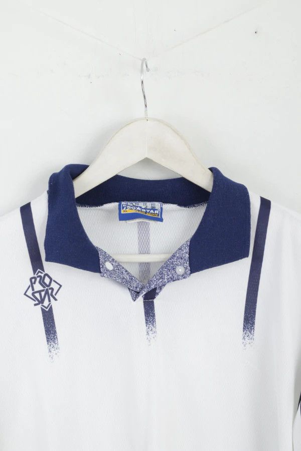 Vintage PROSTAR Team Spirit Men XL Polo Shirt White Football 3033 | Grailed