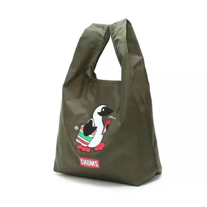 Japanese Brand Paypay Chums Penguin Folding Ripstop Shopping Bag Olive | Grailed