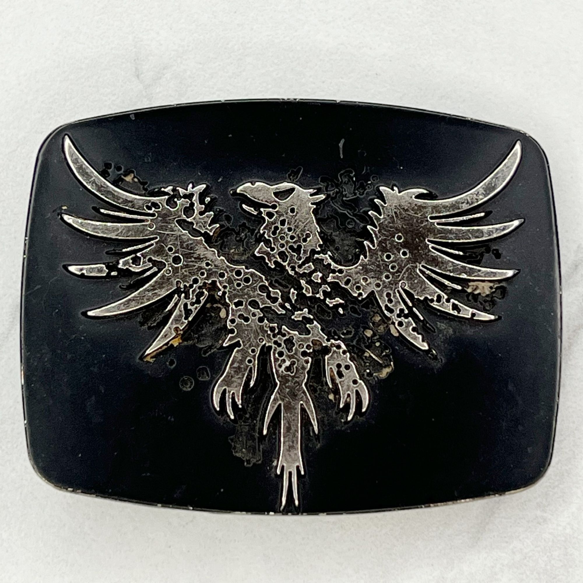 Other Chrome Silver Tone and Black Pheonix Bird Belt Buckle | Grailed