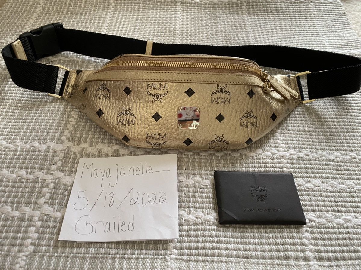 MCM Mcm Gold Belt Bag | Grailed