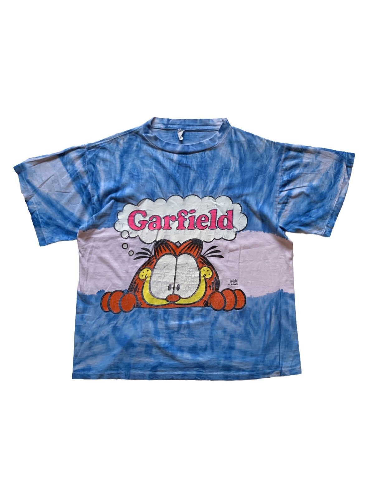 Garfield × Vintage Vintage 90s Freeze Garfield Tie Dye Cartoon T Shirt ...
