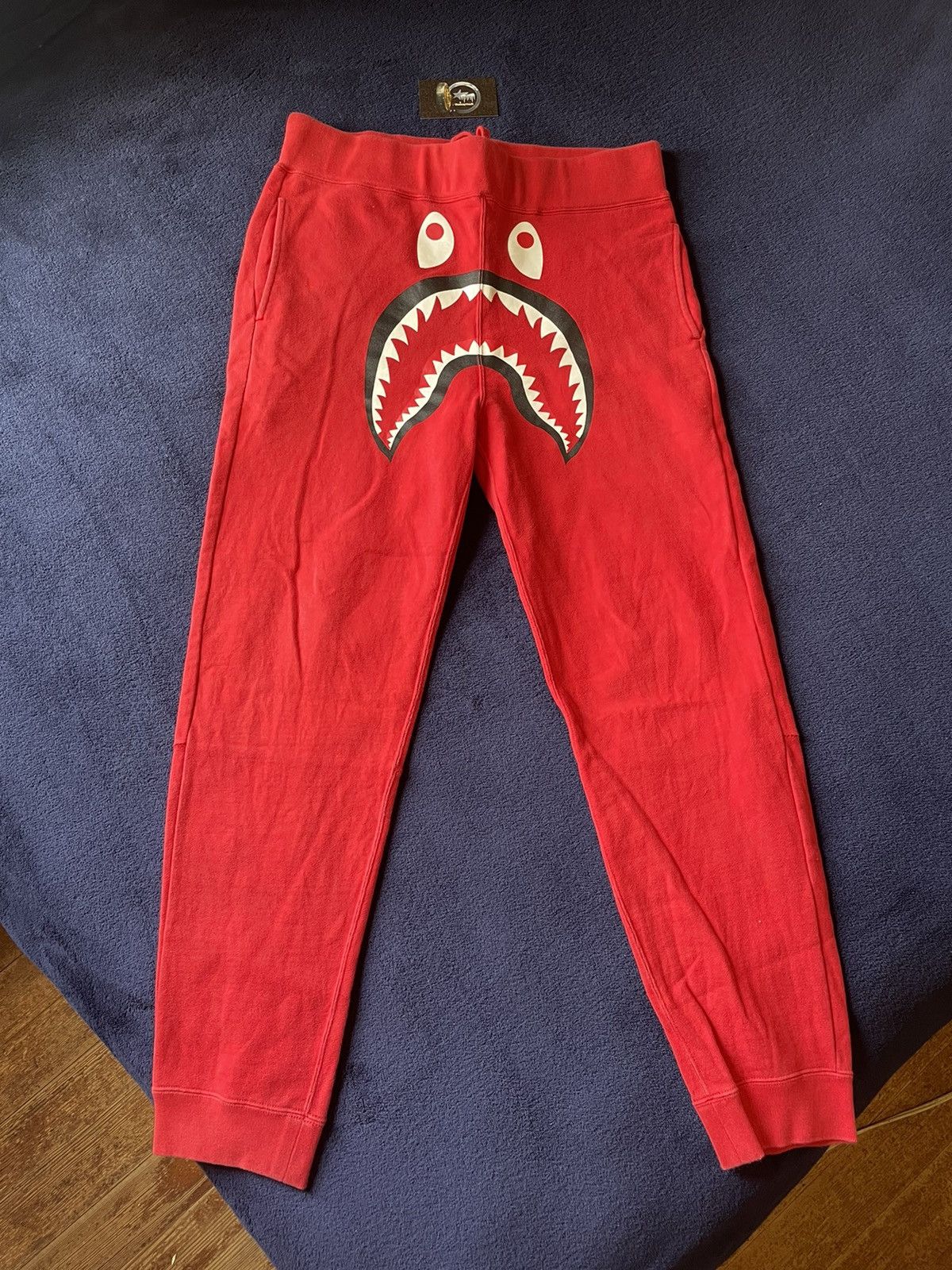 Bape Bape Red (Camo) Shark Sweat Pants | Grailed