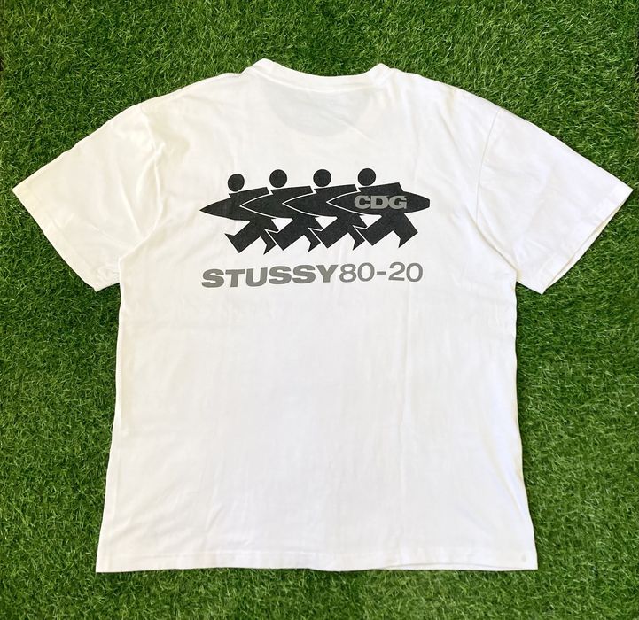 Stussy Stussy x CDG 80-20 Anniversary Surfman T-Shirt | Grailed