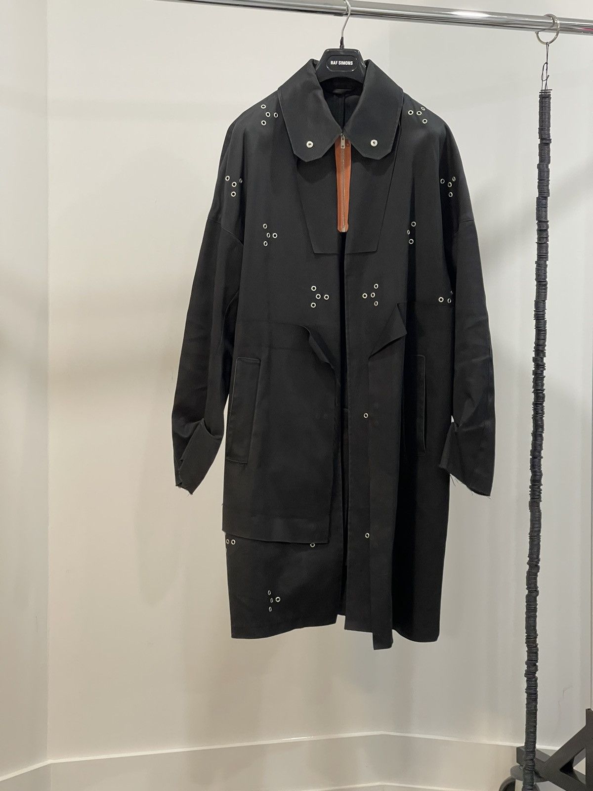 Raf Simons Raf Simons SS16 Eyelet Rain Coat (Rare) | Grailed