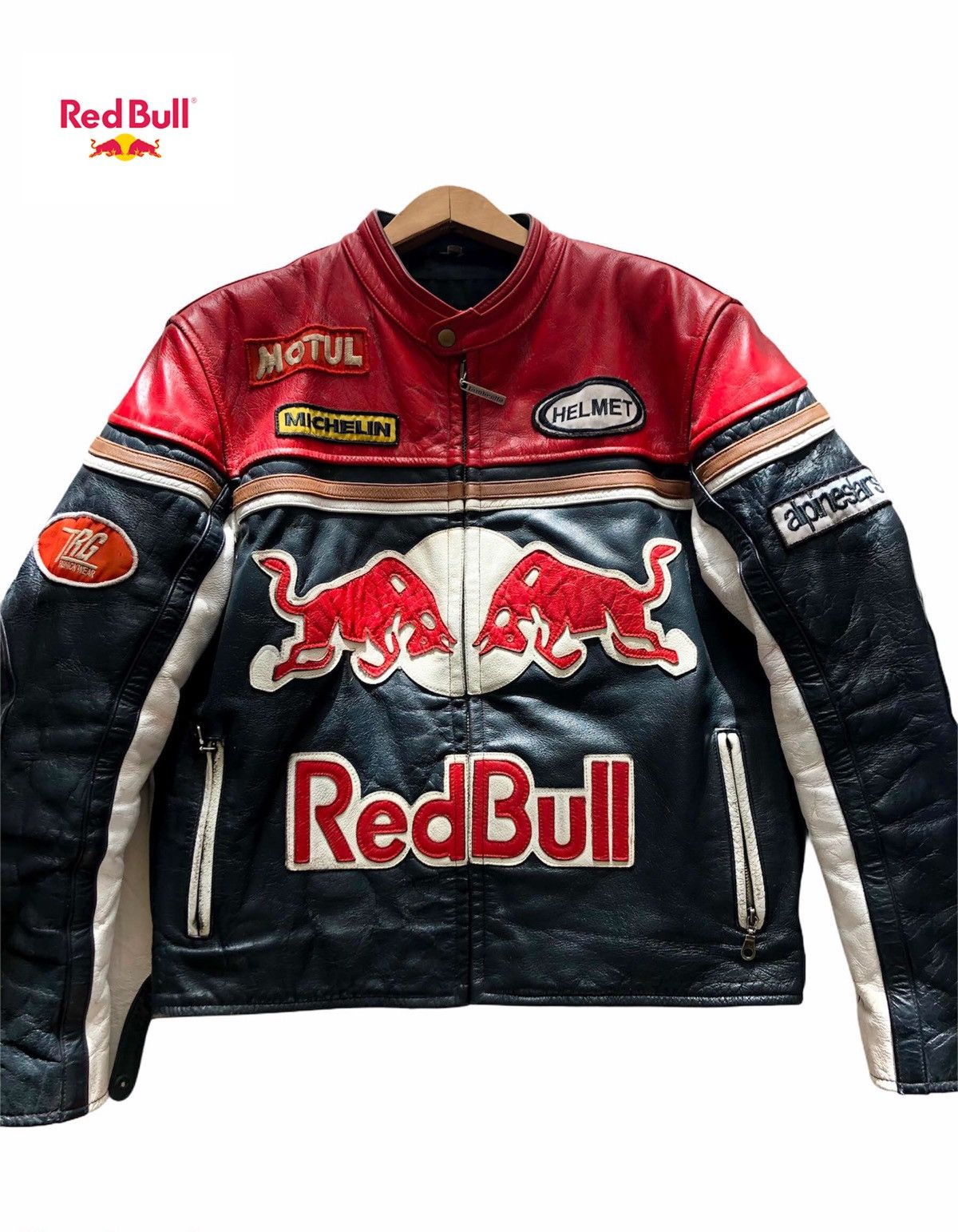 Red Bull 🔥Vintage RED BULL Leather Jacket | Grailed