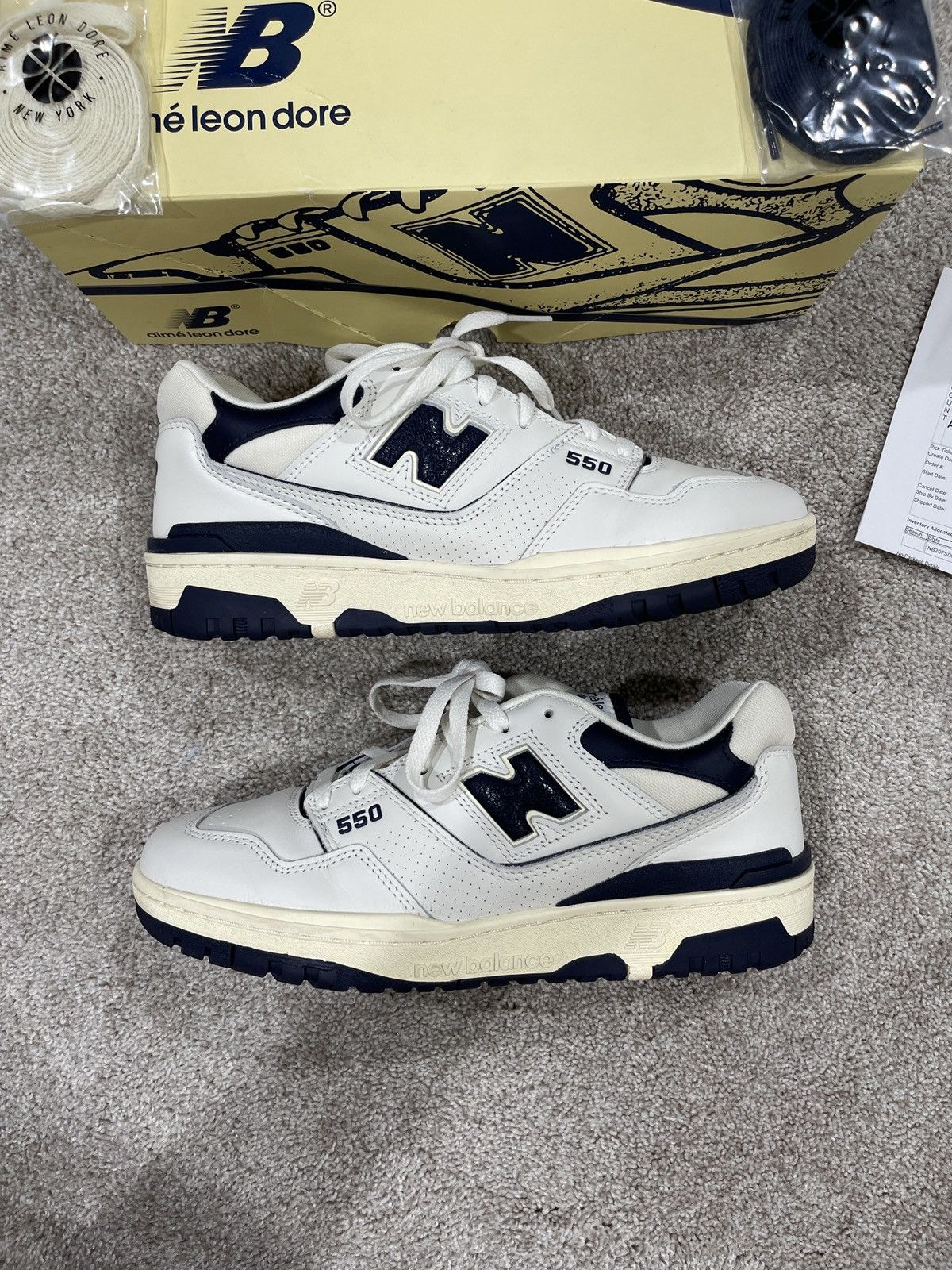 Aime Leon Dore × New Balance ALD x New Balance 550 "Navy" US 9 | Grailed