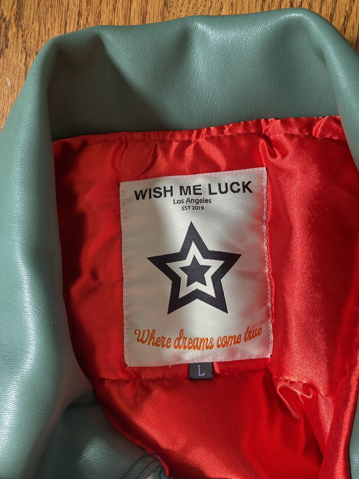 Wish Me Luck Forest Green League Bomber Jacket | Grailed