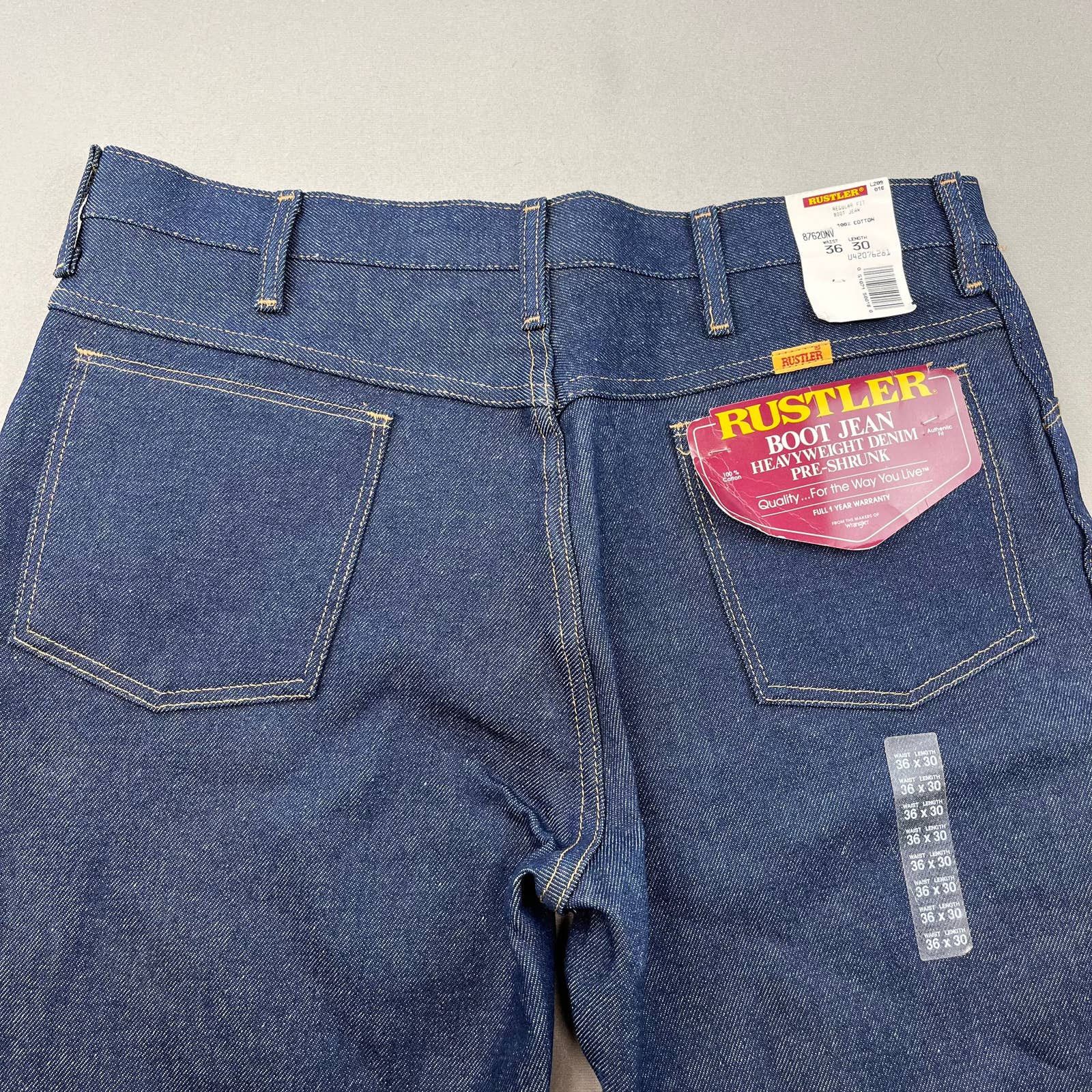 Vintage Vintage Rustler by Wrangler Boot Cut Denim Jeans Mens 36x30 ...