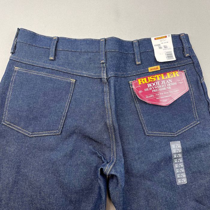 Vintage Vintage Rustler by Wrangler Boot Cut Denim Jeans Mens 36x30 ...