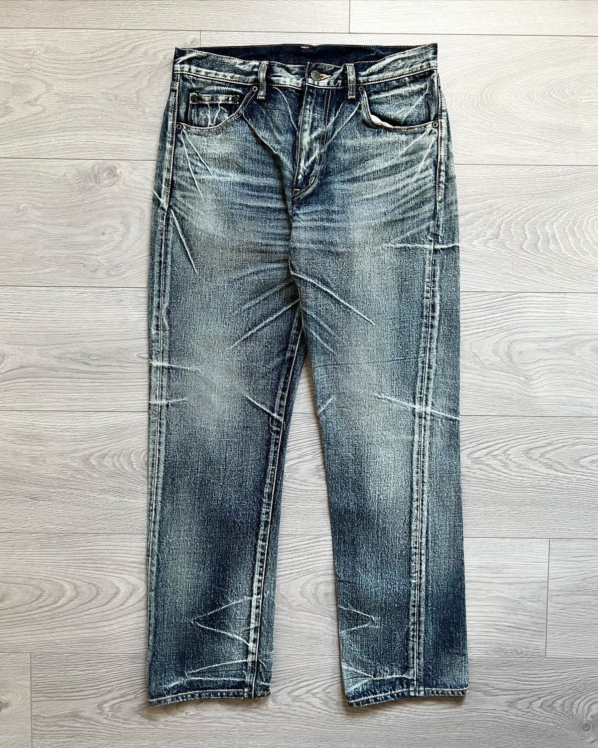 Comme des Garcons CDG Homme AD2003 Bleached Denim Jeans | Grailed