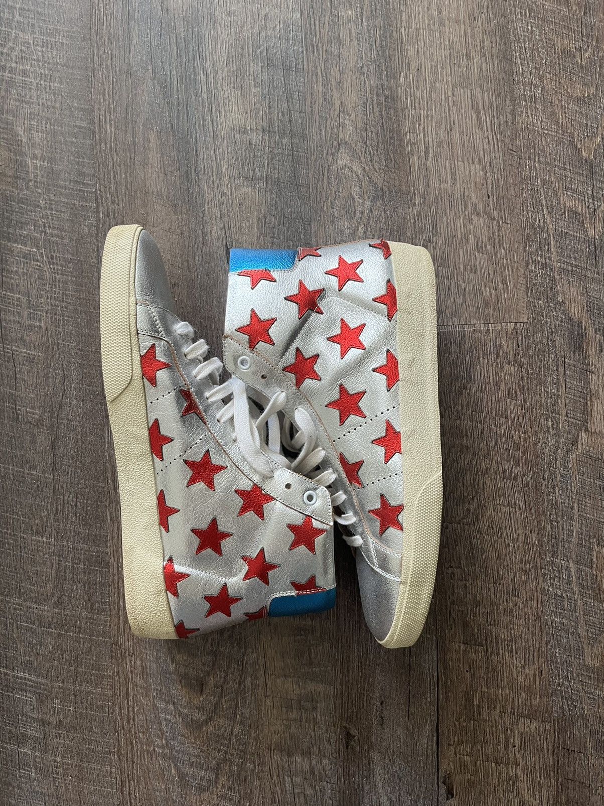 Hedi Slimane × Saint Laurent Paris Saint Laurent Paris SS15 Silver Star ...