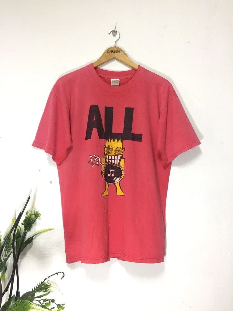 Band Tees × Rock T Shirt × Vintage Megarare VTG 90s ALL Punk Band promo ...