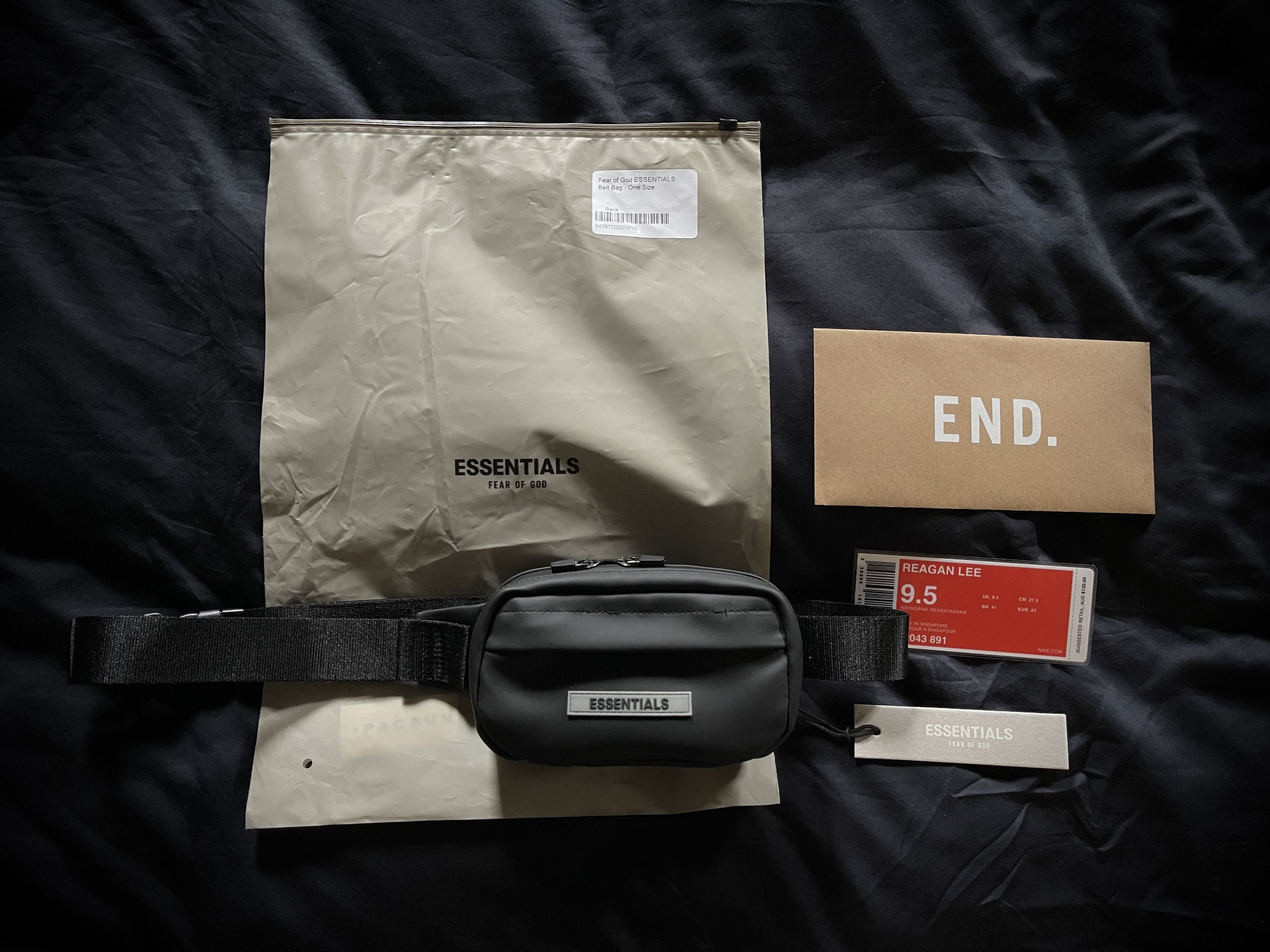 Fear of God FOG Essentials Crossbody Waist Sling Bag Black | Grailed