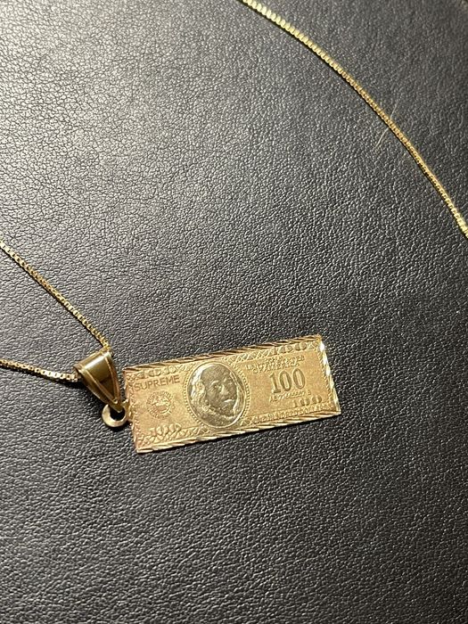 Supreme Supreme 100 Dollar Bill 14k Gold Chain | Grailed