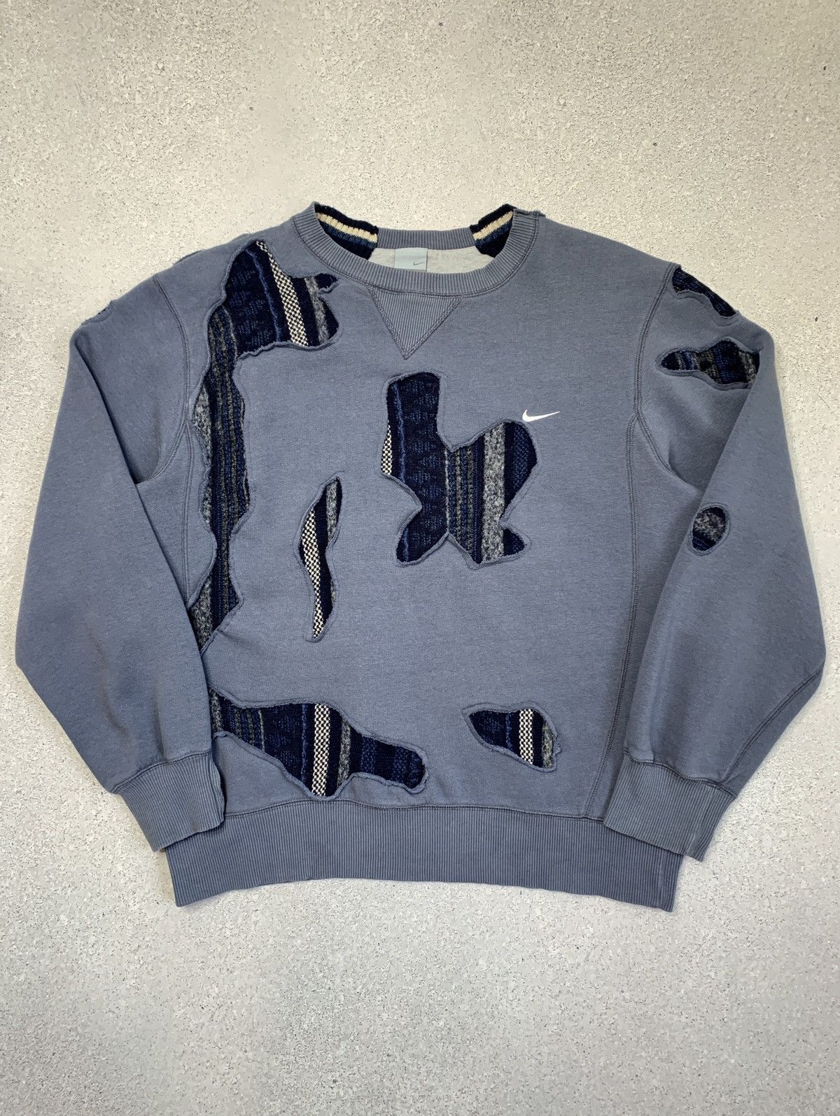 Custom × Nike × Vintage 💥Custom💥Vintage Nike Navy Sweatshirt | Grailed