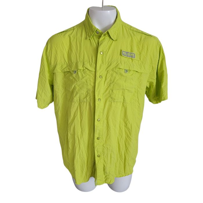 Reel Legends Reel Legends Mens Vented Fishing Shirt Sz M Med Bright ...