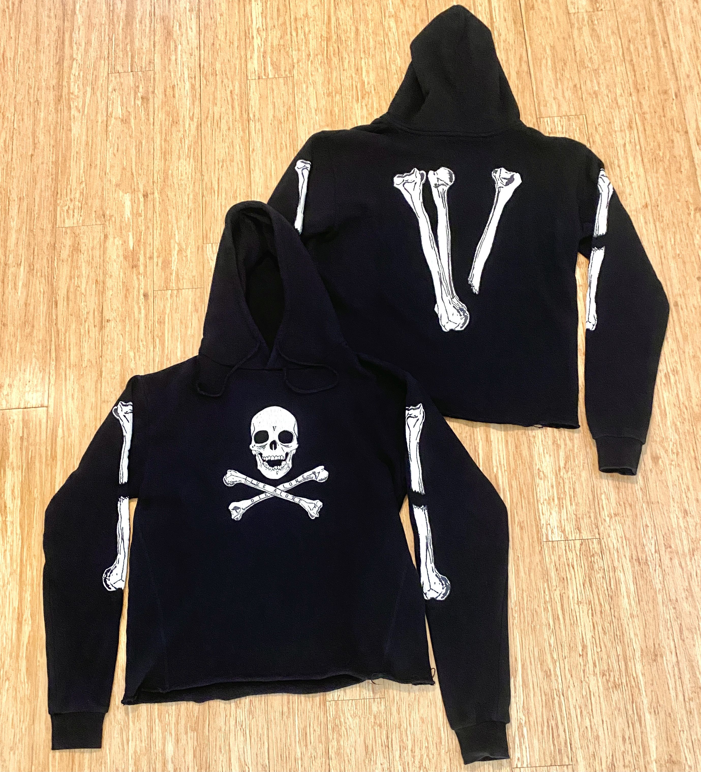 Vlone *RARE* Vlone Bones Hoodie | Grailed