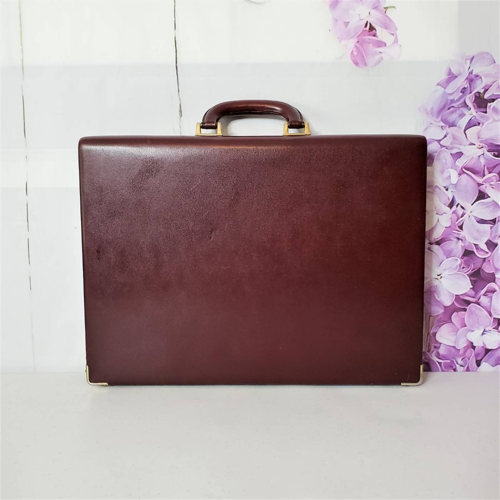 Tumi TUMI Vintage Leather Hard Case Briefcase Locking Attaché | Grailed