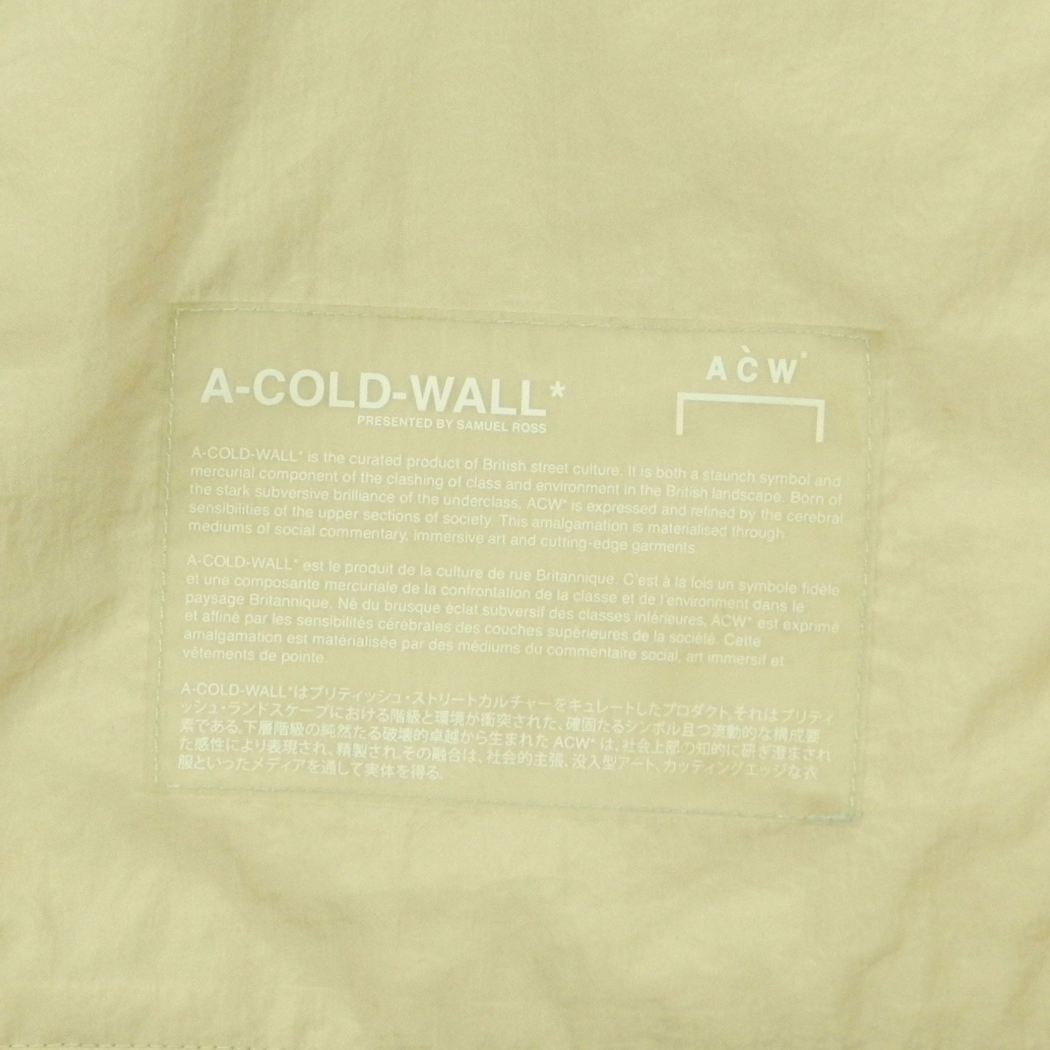 A-COLD-WALL* × Samuel Ross A-COLD-WALL Dissection Puffer Bone ACW ...
