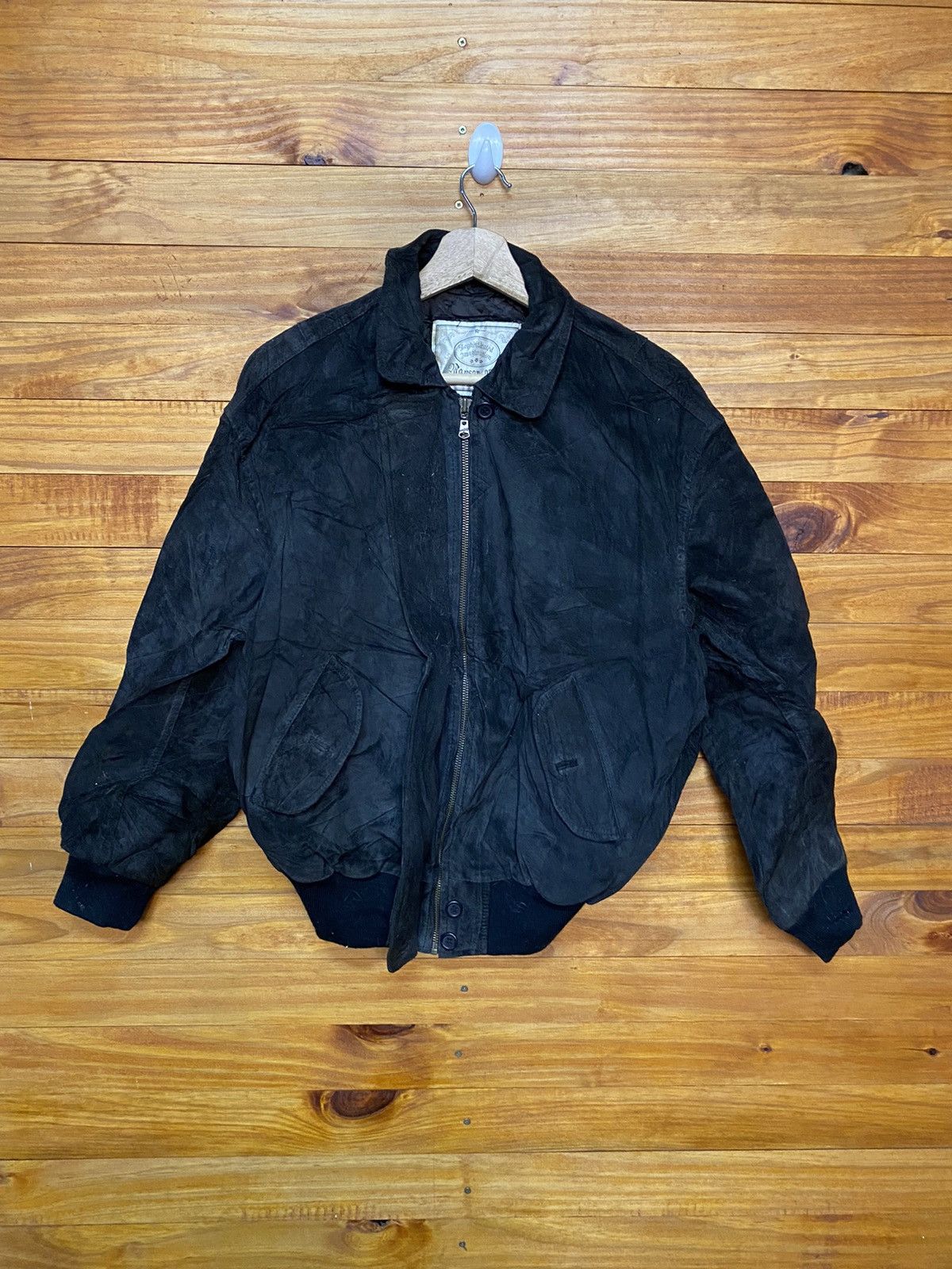 Leather Jacket Manson Grey Tanker Bomber Jacket | Grailed