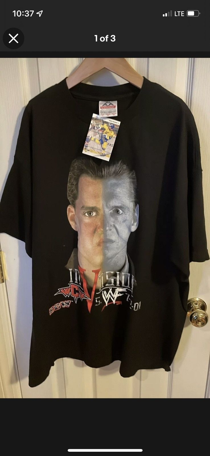 Vintage × Wwe × Wwf RARE WWF Invasion 2001 PPV Event Shirt | Grailed