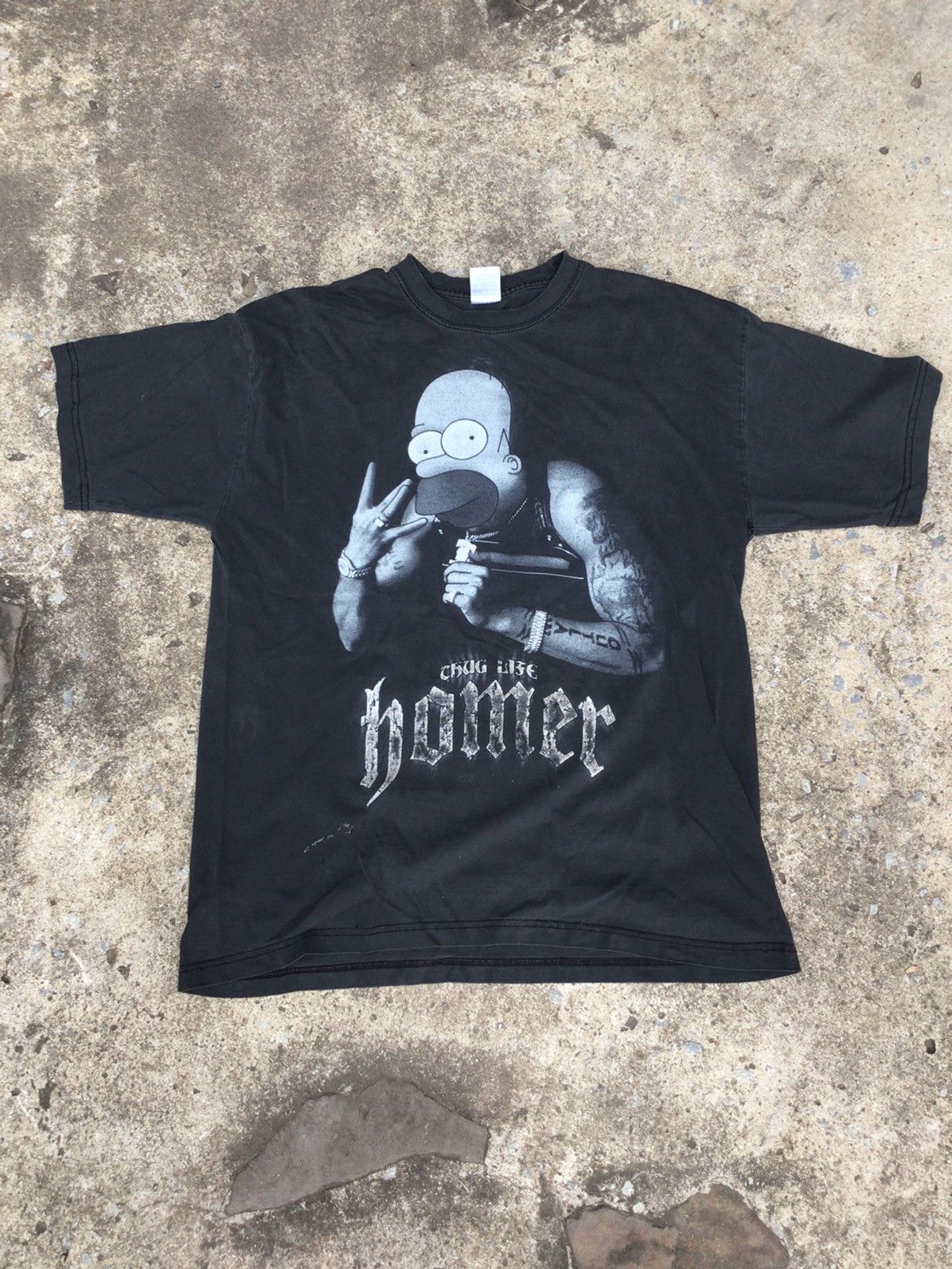 Death Row Records × Rap Tees × The Simpsons Simson Homer Parody Tupac ...