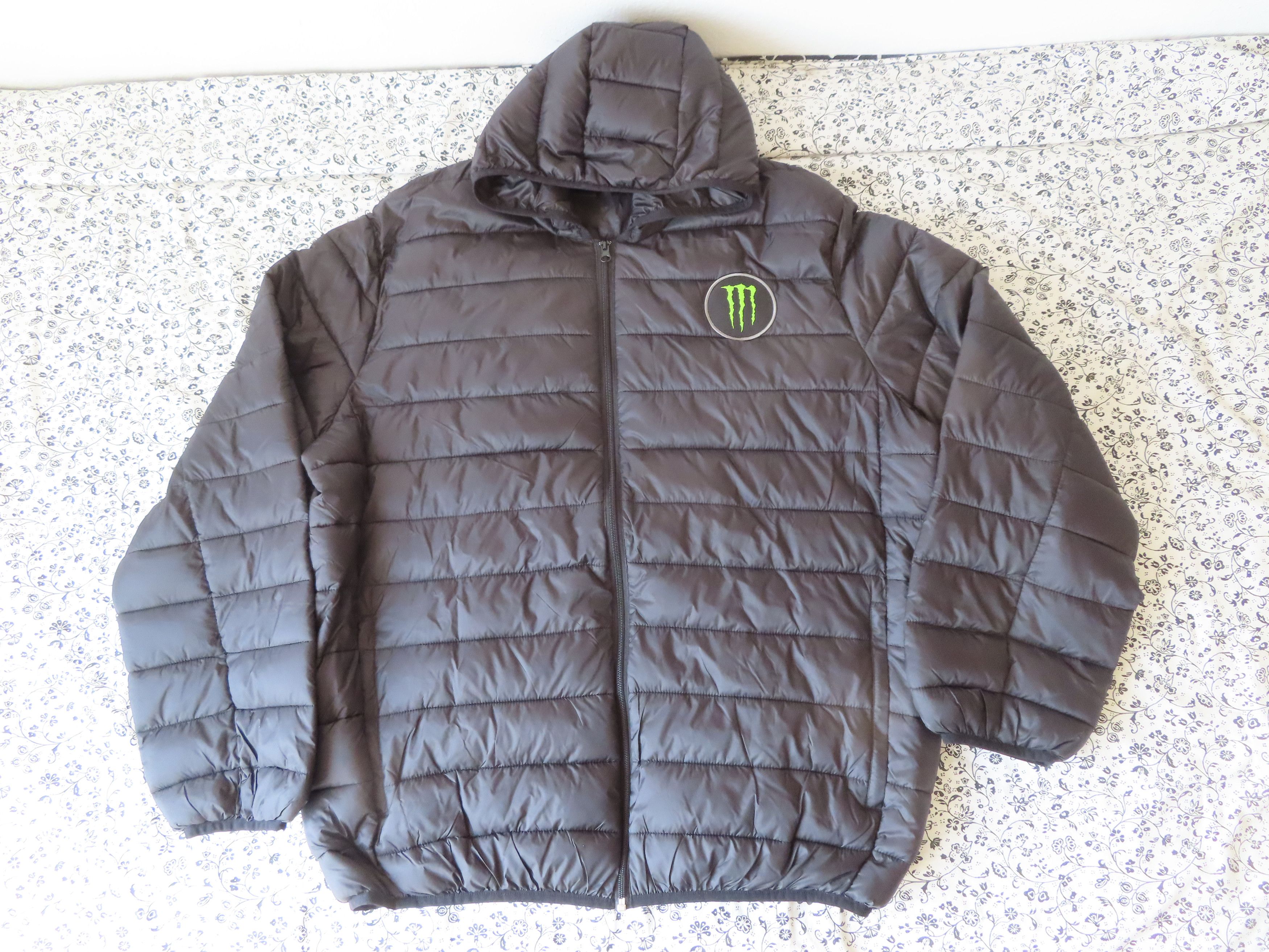 Streetwear rare monster energy puffer jacket athlete only 2XL | Grailed