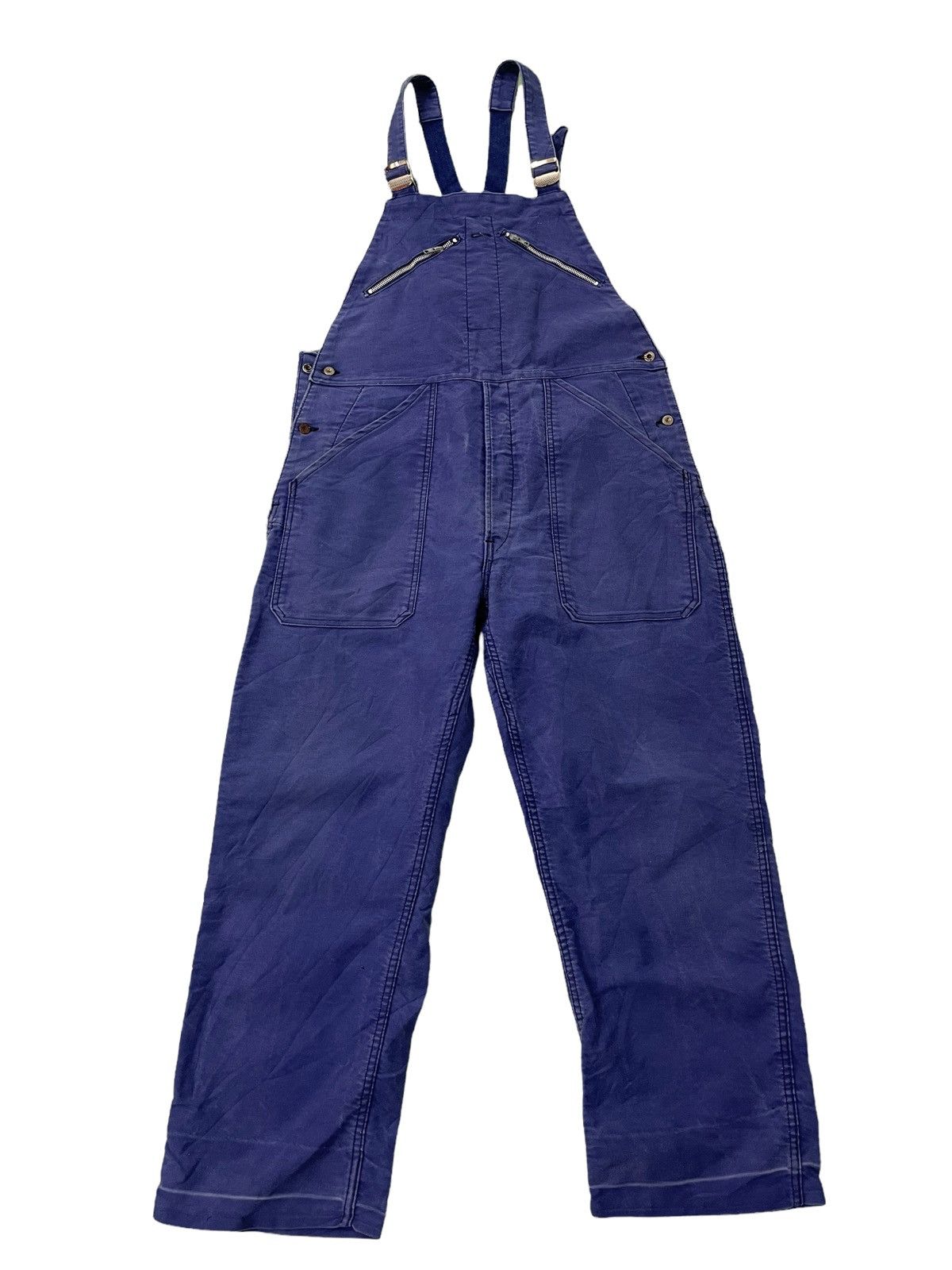 Vintage 80s Adolphe Lafont Overalls Moleskin French Workwear 2🟦 | Grailed