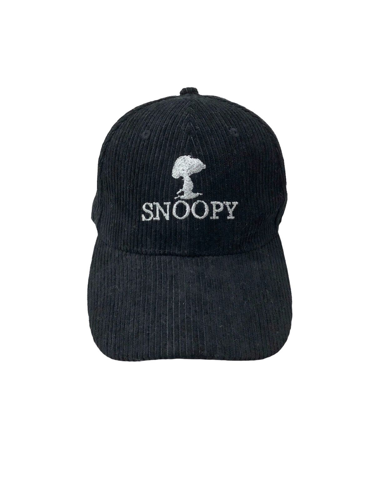 Peanuts Rare Black Corduroy Snoopy Cap | Grailed