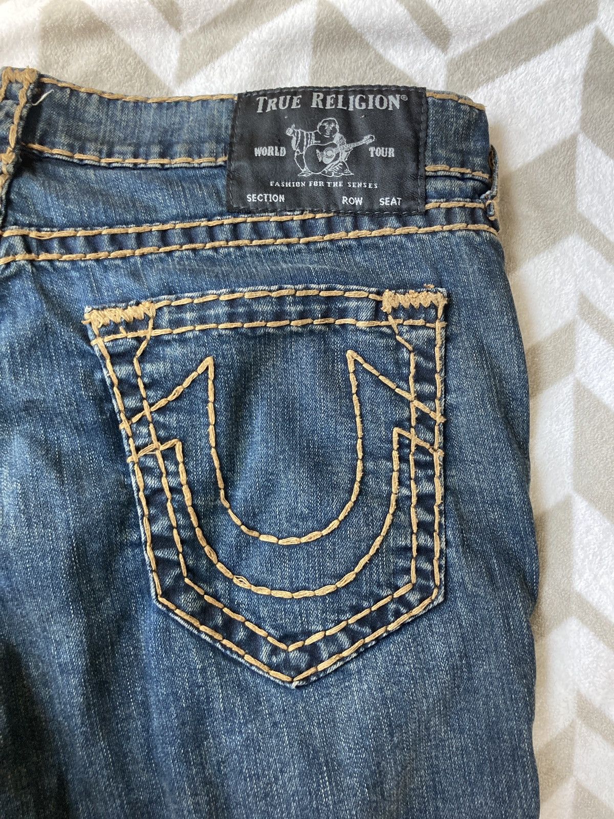 True Religion True Religion Super T Geno Slim thick stitch | Grailed