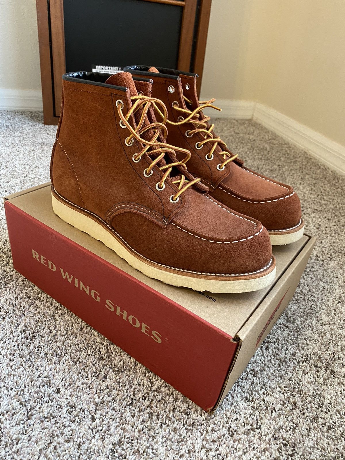 Red Wing Roughout Suede Moc Toe | Grailed