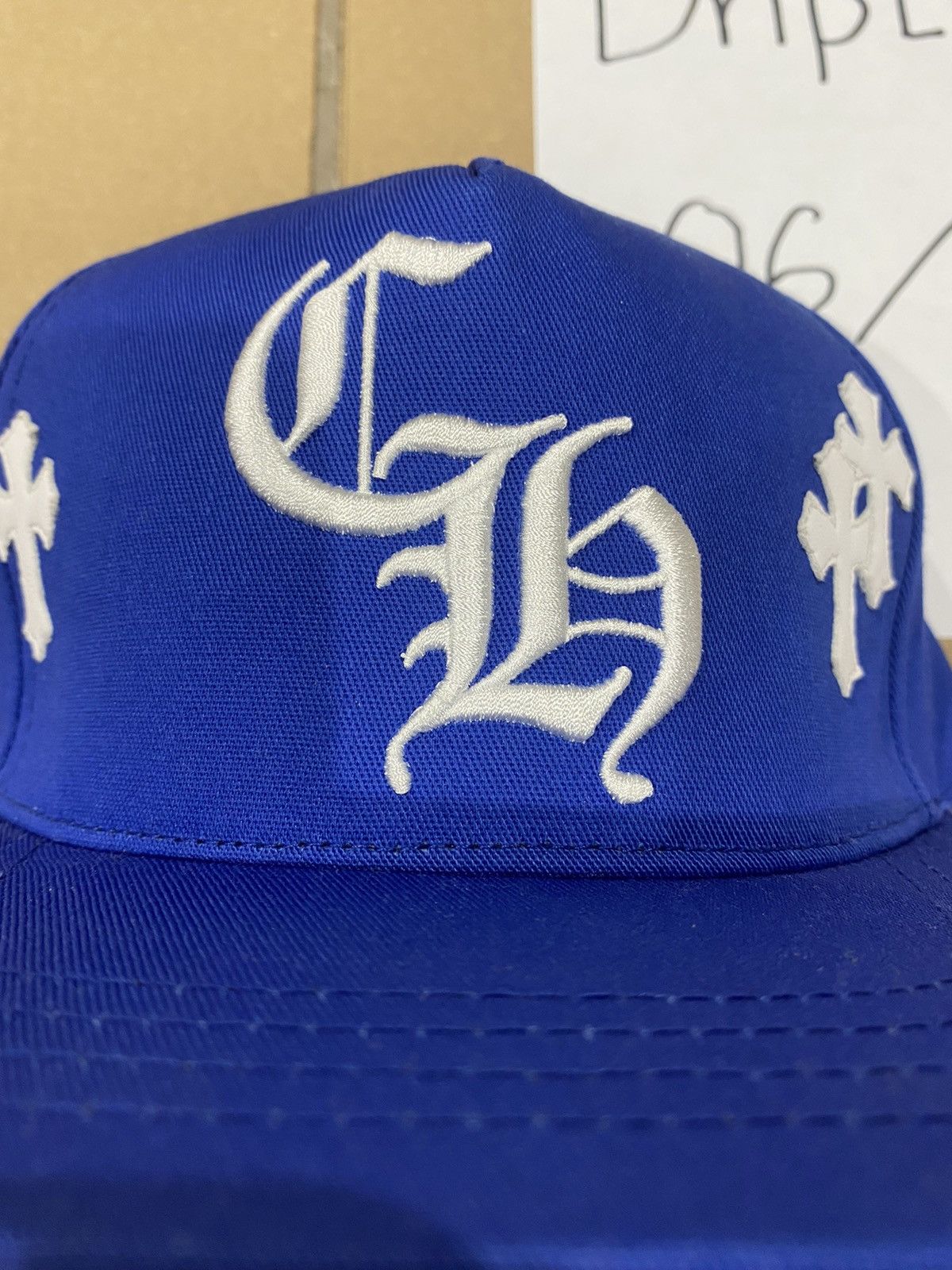 Chrome Hearts Chrome Hearts Cross Logo Dodger Blue SnapBack Baseball ...