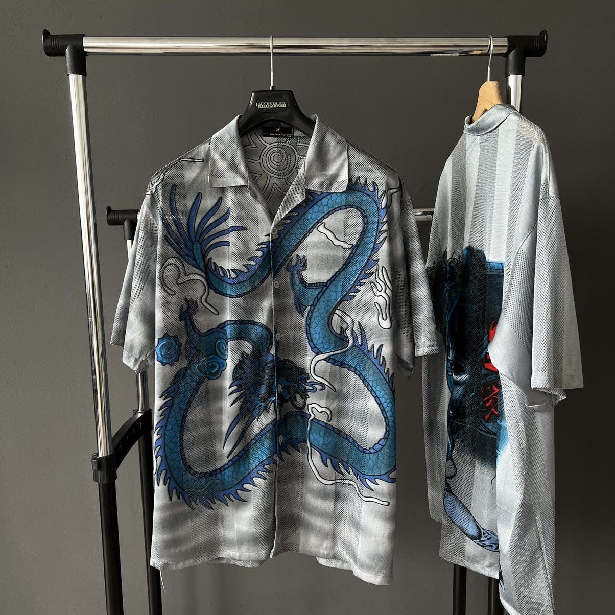 Japanese Brand × Streetwear × Vintage Vintage Dragon Japan Mesh Shirt ...