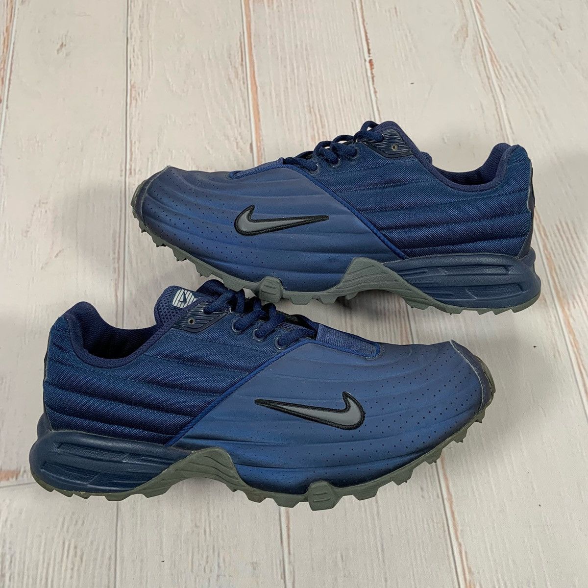 Nike × Vintage Vintage Nike Air Mansa Metallic Blue & Gray 2002 ...