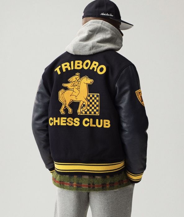 Aime Leon Dore Varsity Jacket FW21 Triboro Chess Club | Grailed