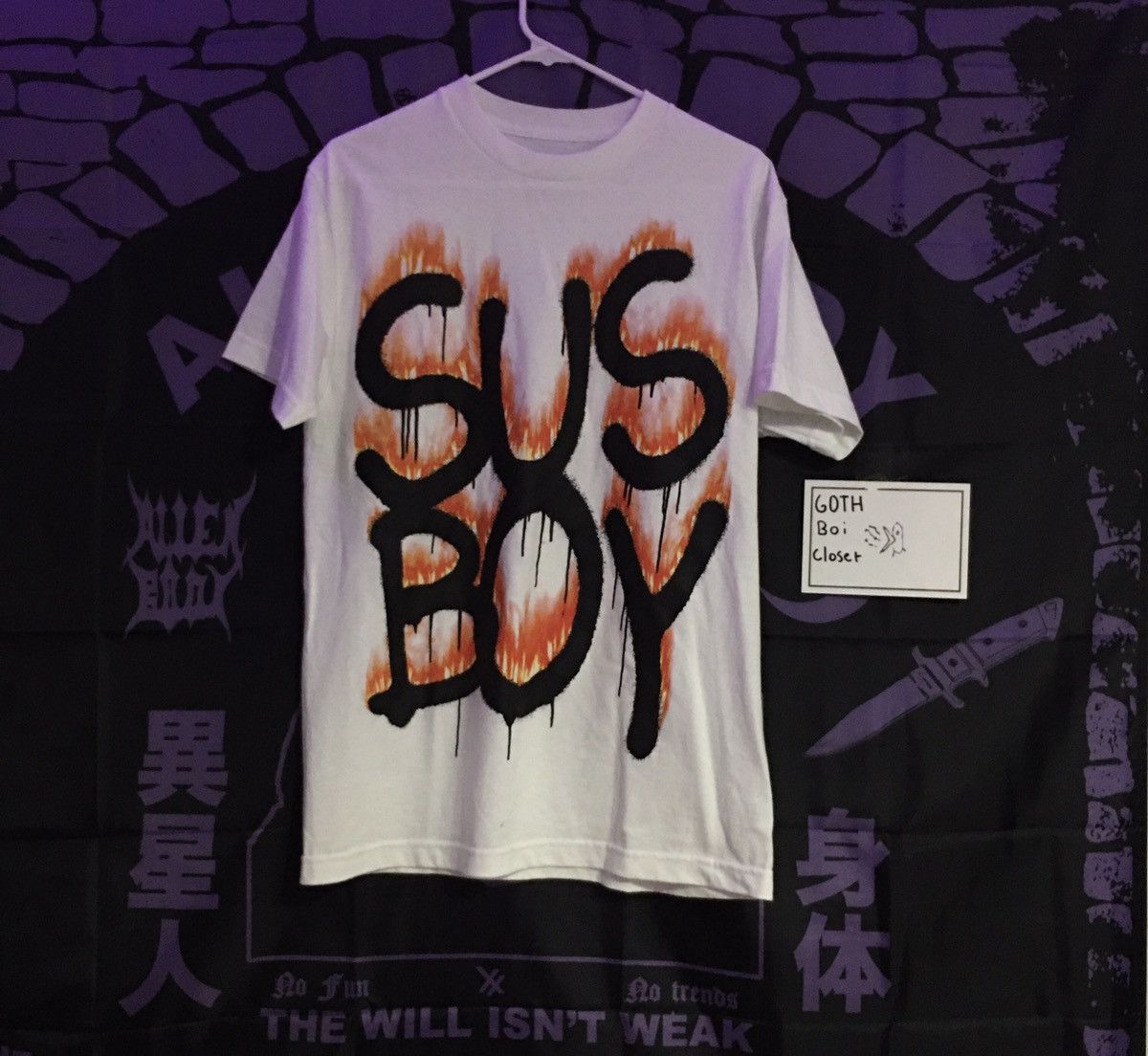 GOTHBOICLIQUE × LIL PEEP × Sus Boy Sus Boy Pyro tee | Grailed