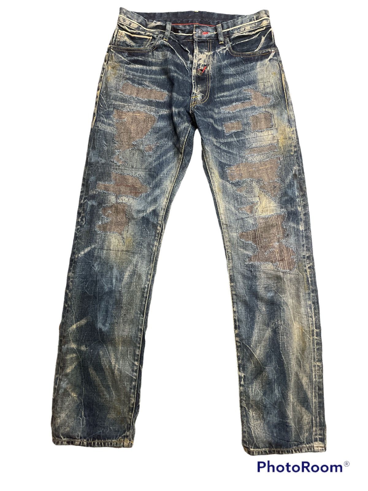 Distressed Denim × Japanese Brand × Seditionaries Strivers Row Selvedge ...
