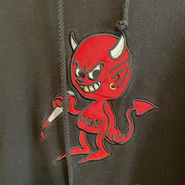 Ransom Clothing “RONNIE” DEVIL EMBROIDERED HOODIE | Grailed
