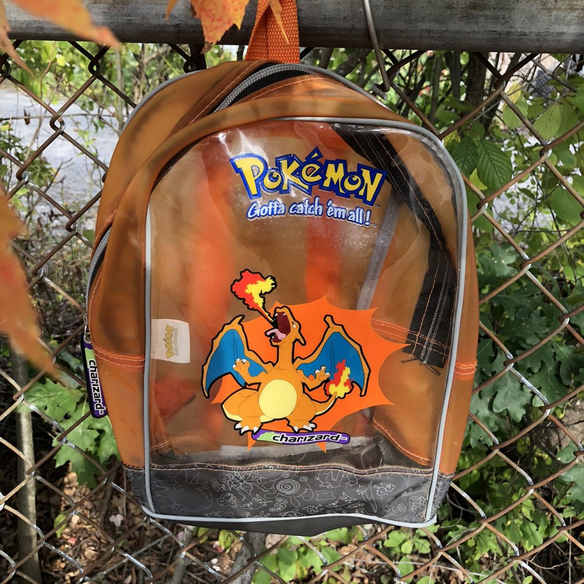 Nintendo × Pokemon × Vintage 1999 Charizard Backpack See Through Fire ...