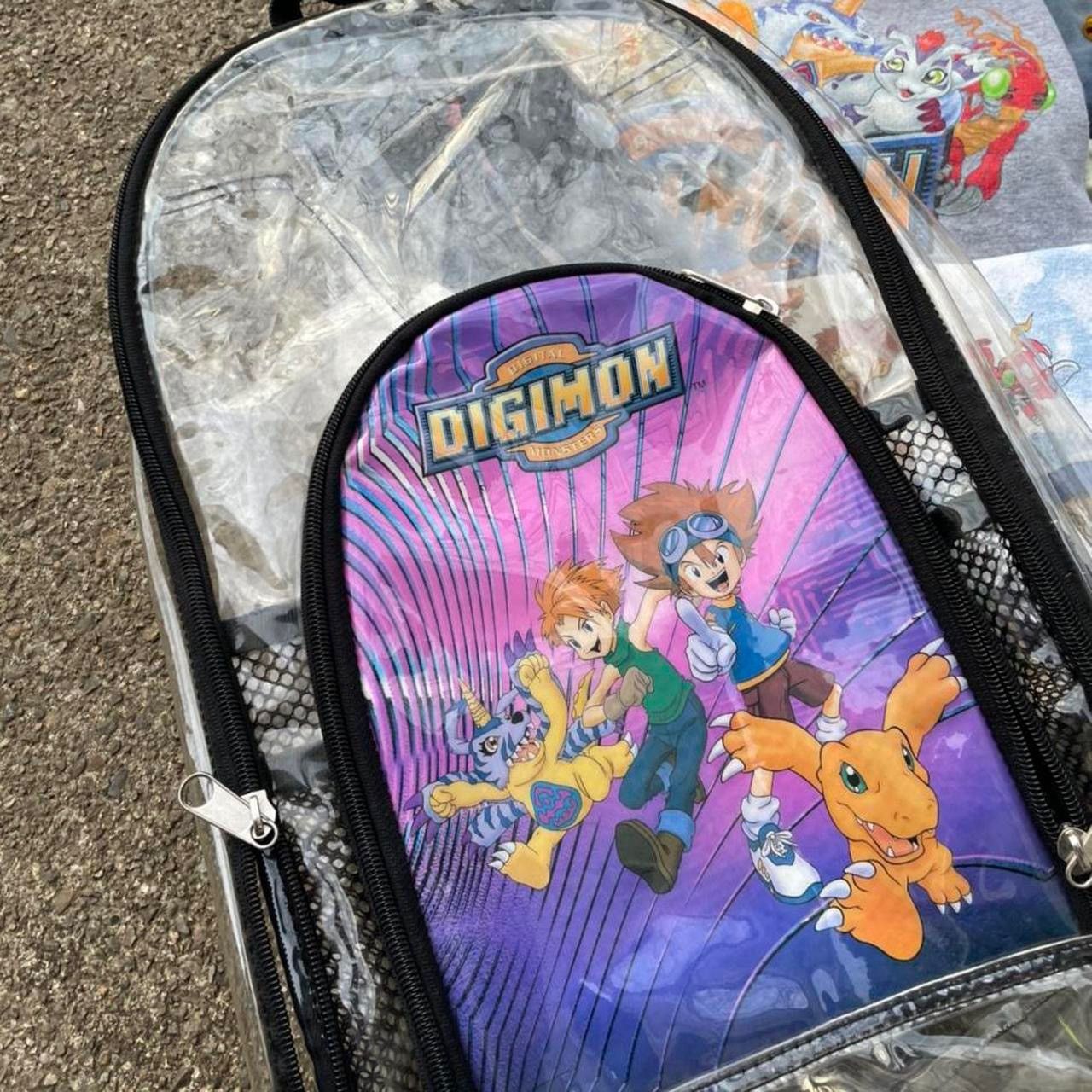 Cartoon Network × Pokemon × Vintage 1999 DIGIMON backpack clear Adult ...